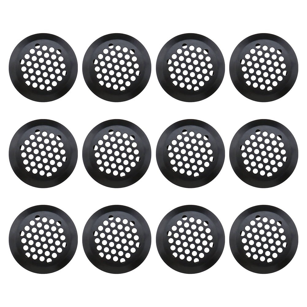 12 Pcs Round Ventilation Grilles 35mm Air Vent Louver Hole Soffit Mesh ...