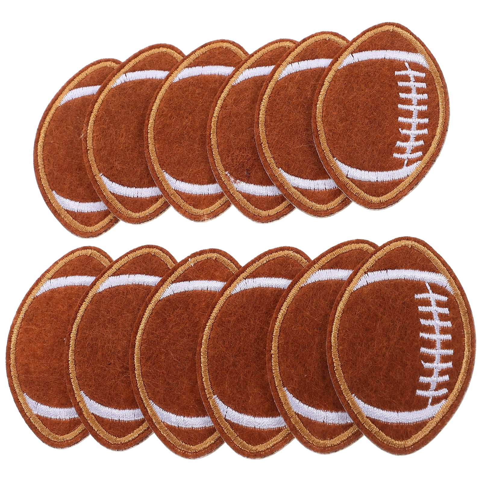 12 Pcs Rugby Patch Sports Ball Appliques Clothes Supply Embroidered ...