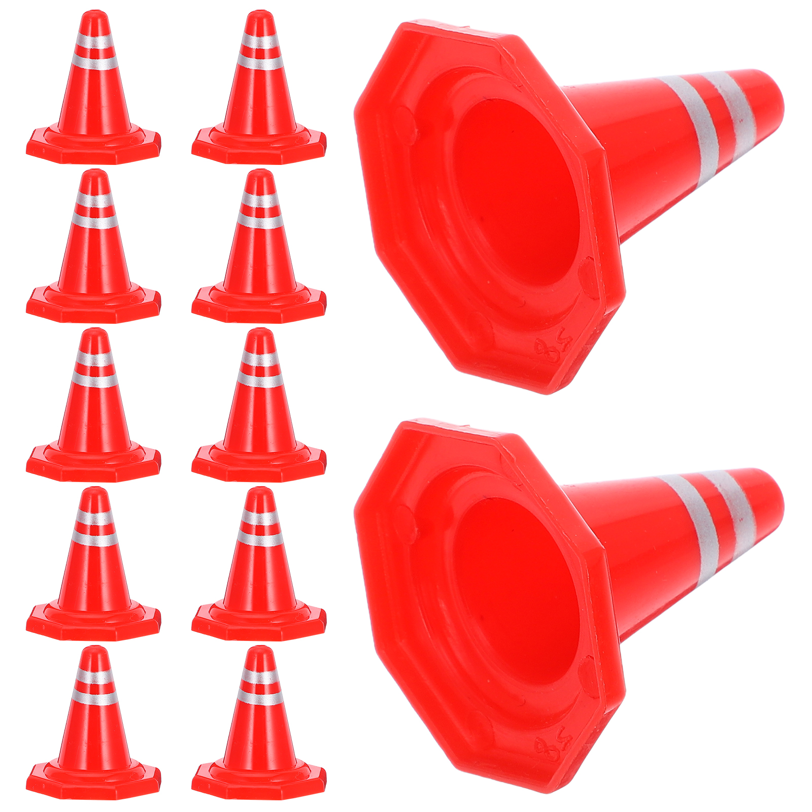 12 Pcs Sandbox Barricades Sand Table DIY Roadblock Traffic Cones Decor Cone Markers Simulation ...