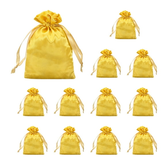 12 Pcs Satin Gift Bags with Drawstring, 3.9" x 5.9" Party Favor Bags ...