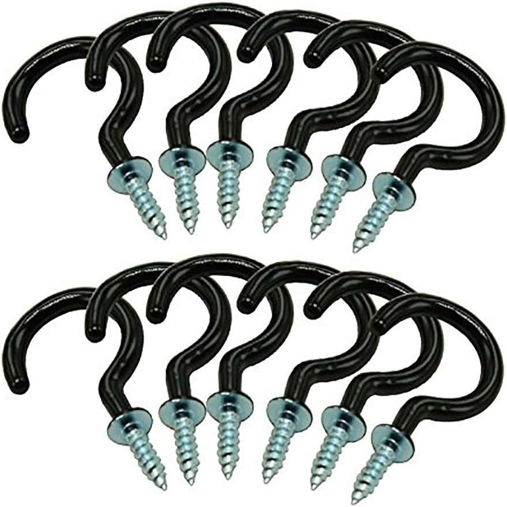 12 Pcs Screw-in Eye Hooks Ceiling Hooks Steel Plastic Coated - Walmart.com