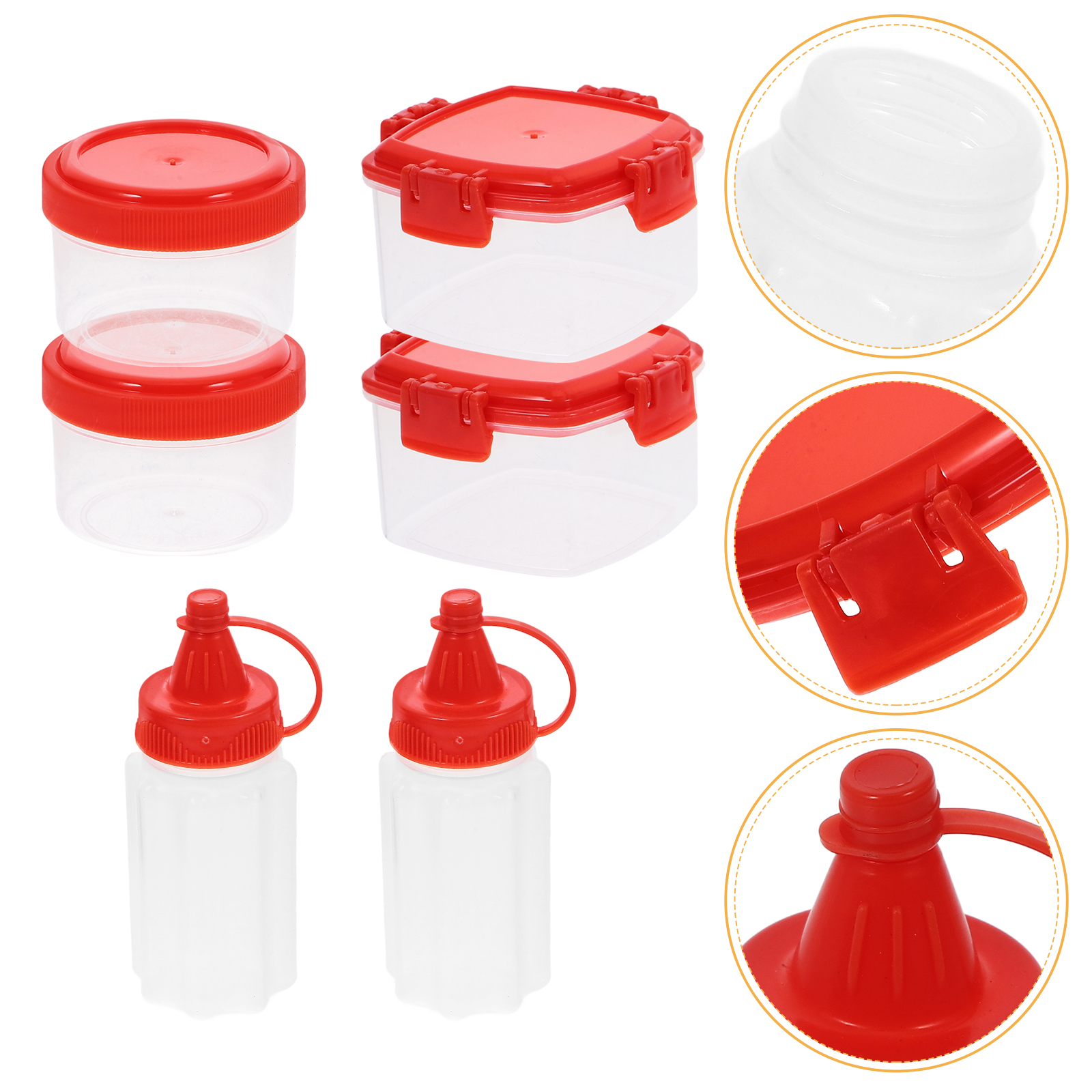 12 Pcs Seasoning Box Set Squeeze Bottle Soy Sauce Boxes Sauce Sub Boxes ...