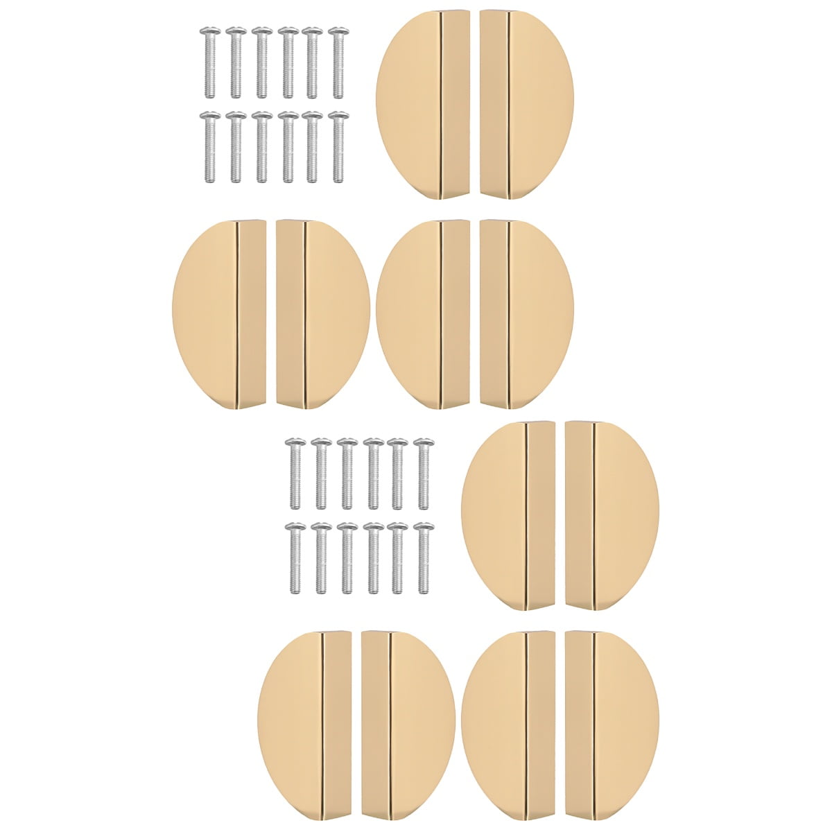 12 Pcs Semicircular Handle Black Door Knobs Door Handle Metal Pulls ...