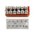 12 Pcs Shaped Theme Pattern Metal Stamping Tool for Imprinting on Metal ...