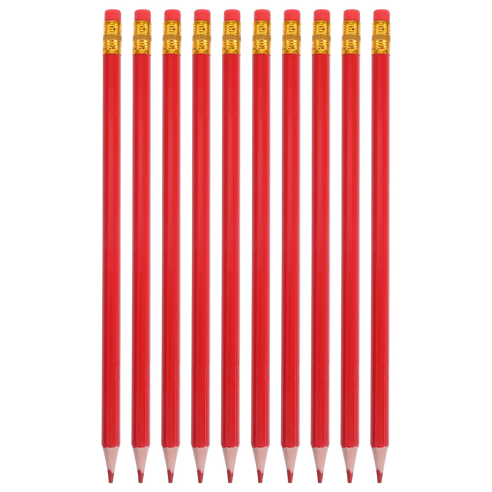 12 Pcs Sharpened Pencils Red Pencils Erasable Colored Pencils With ...