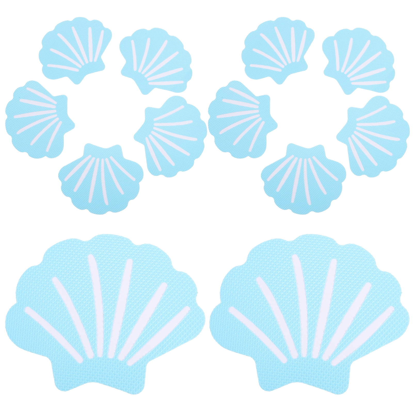 12 Pcs Shell Bath Sticker Tub and Floor Non Skid Stickers Bathtub Plug ...