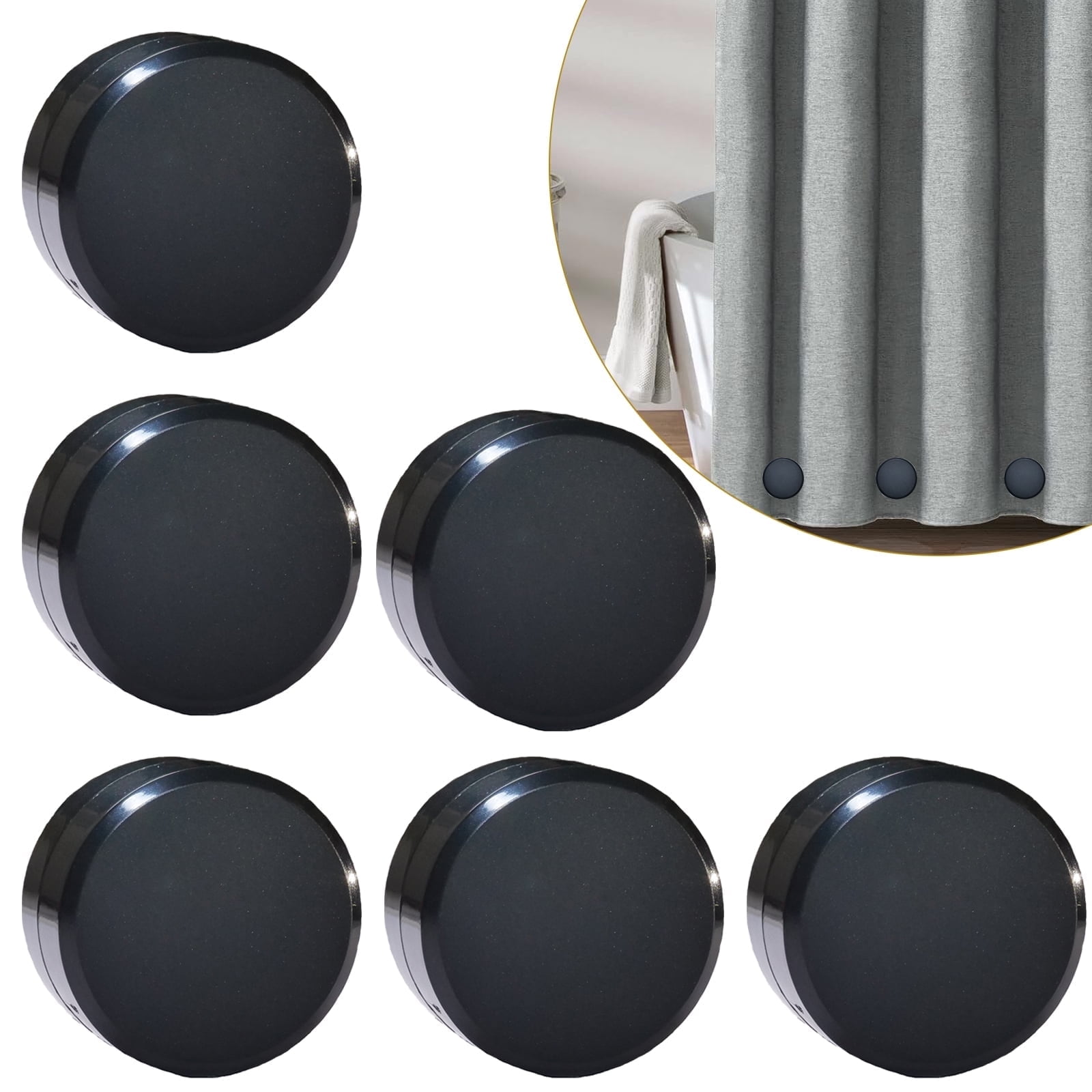 12 Pcs Shower Curtain Weights Bottom,Strong Magnetic Magnets for Shower ...