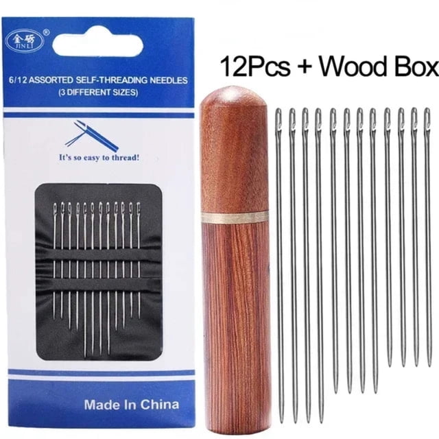 12 Pcs Side Hole Blind Sewing Needles Stainless Steel Elderly Needles ...