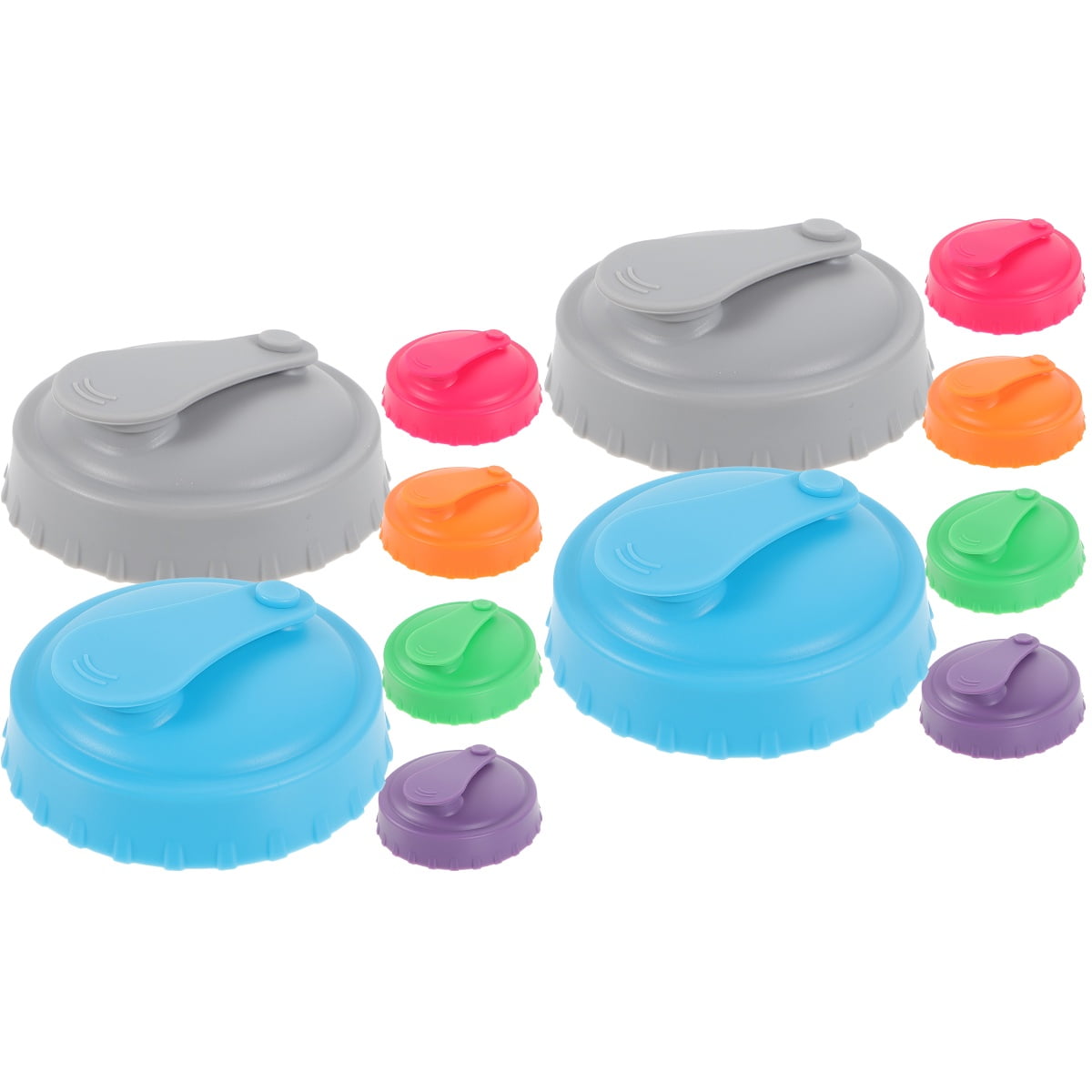 12 Pcs Silicone Can Lid Drinks Bottle Lids Has Hats Energy Covers for ...