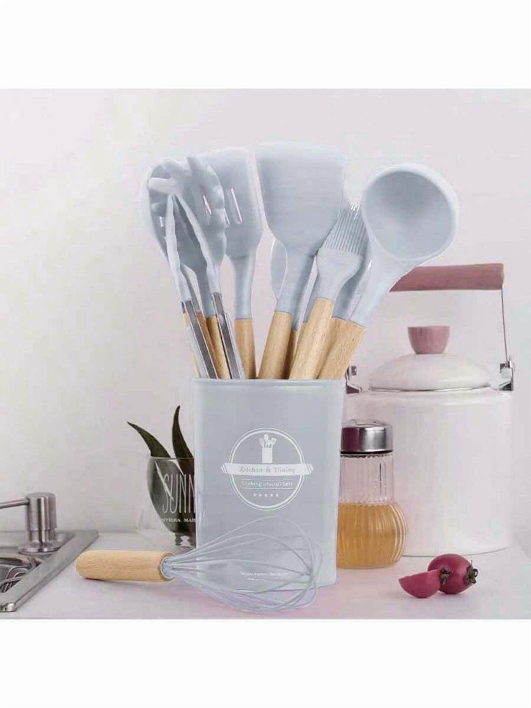 12 Pcs Silicone Cooking Utensils Kitchen Utensil Set - 446°F Heat ...