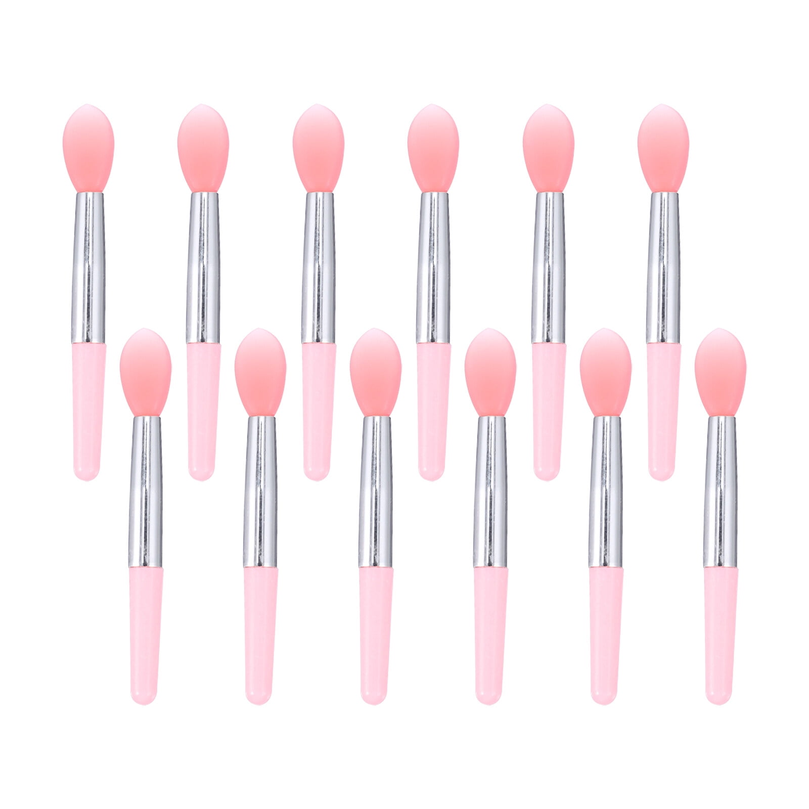 12 Pcs Silicone Lip Brush Cosmetic Lipstick Makeup Balm Disposable Eyes ...