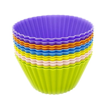 Bakerpan Mini Silicone Muffin Cups - Reusable Cupcake Liners, Set of 24 ...