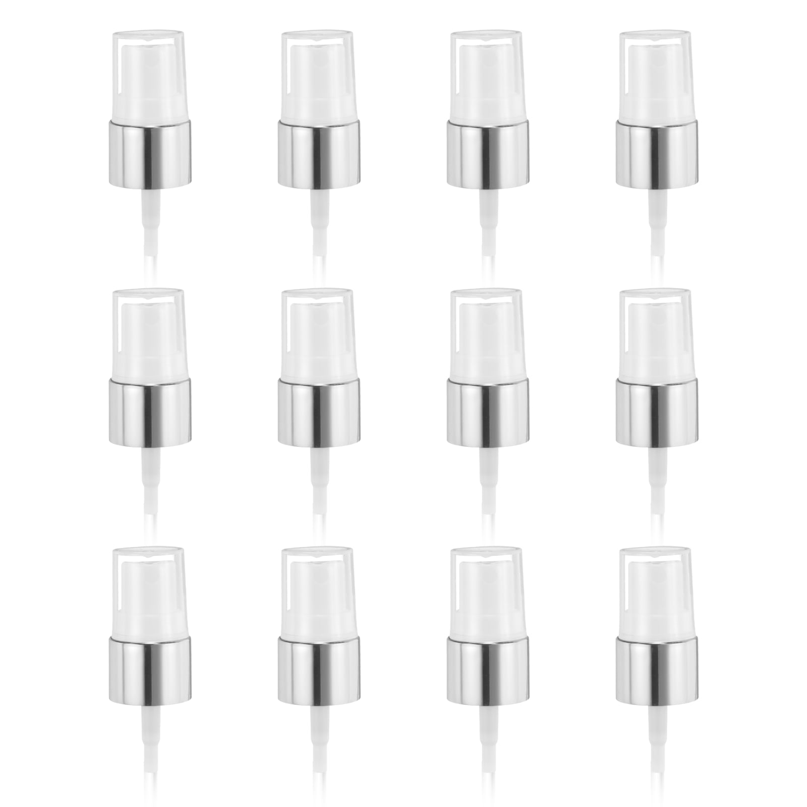 12 Pcs Silver White Spray Top, 18/410 Fine Mist Sprayer Reusable ...