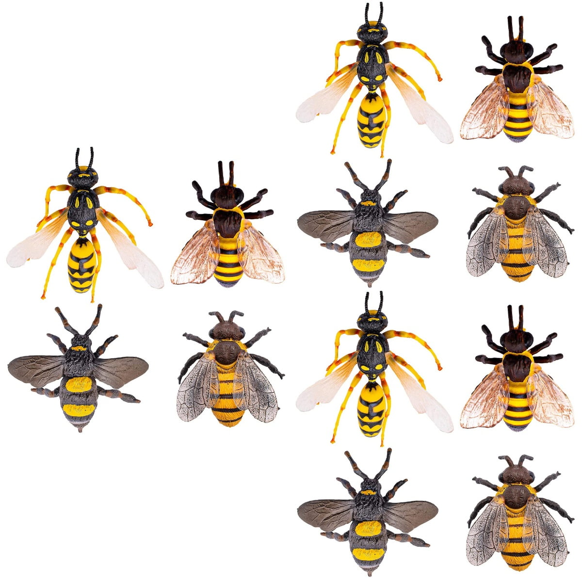 12 Pcs Simulated Bee Ornaments Letter Bees Bee Model Mini Felt Bees ...