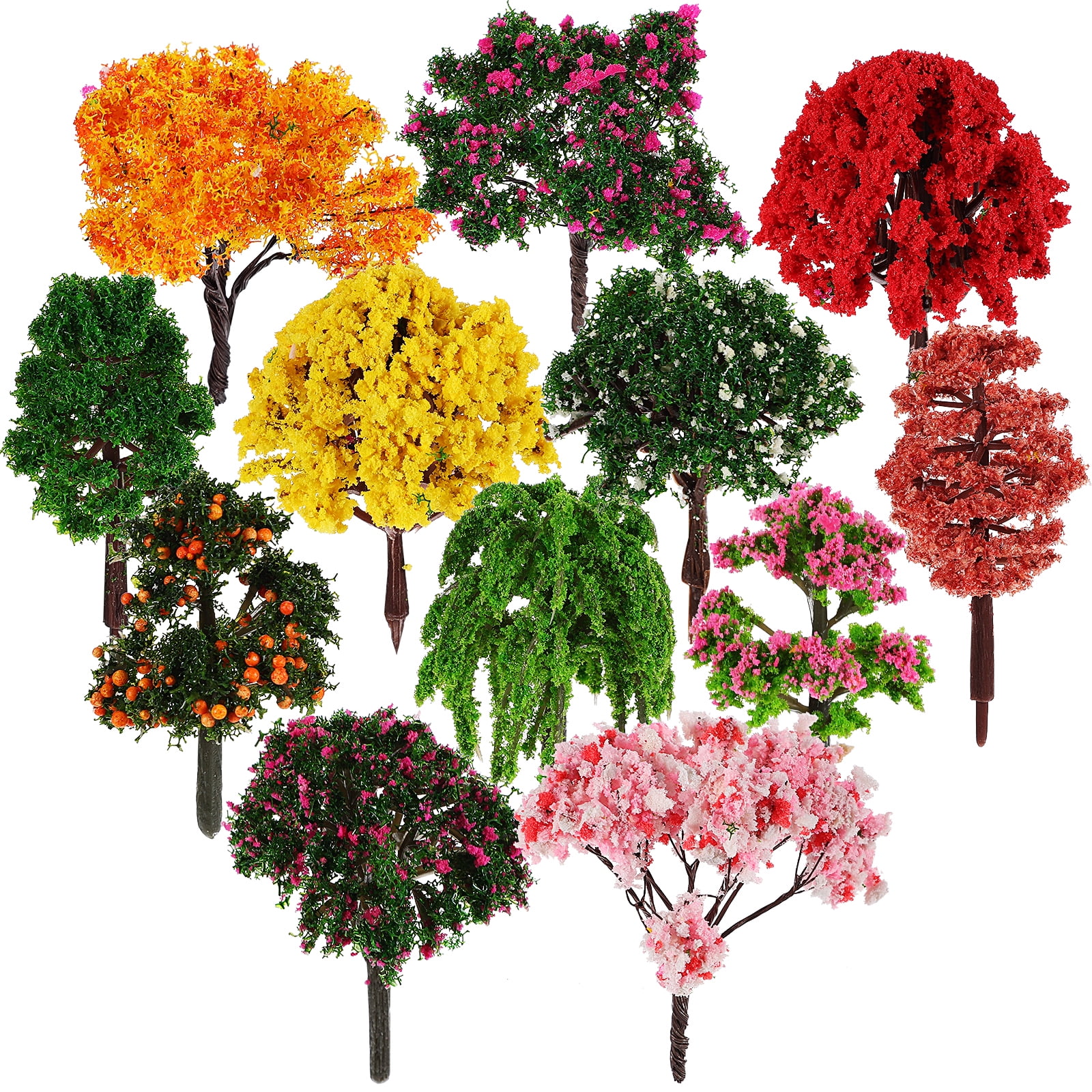 12 Pcs Simulated Landscape Model Trees Mini Model Trees Realistic Fake ...