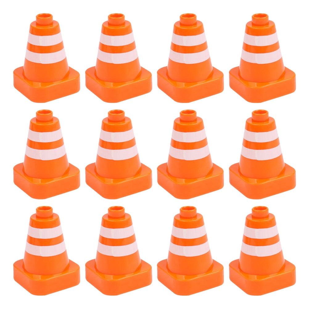 LIFKOME Traffic Sign Toys Orange ABS 12Pcs Road Cone Toy - Walmart.com
