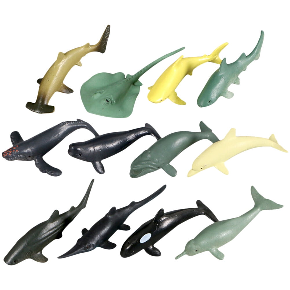 12 Pcs Simulation of Marine Life Ocean Props Fornite Cake Decoration ...
