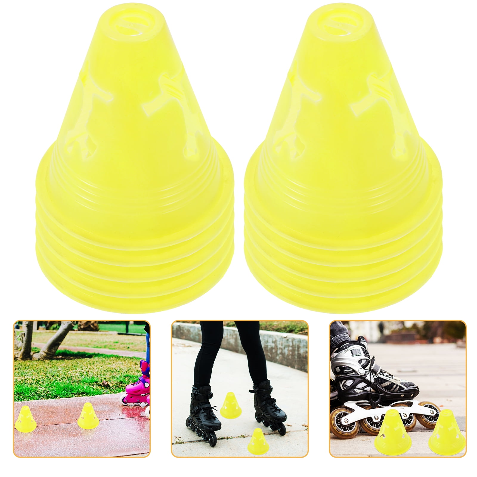 12 Pcs Skating Sign Bucket Athletic Cones for Drills Miniature Road ...