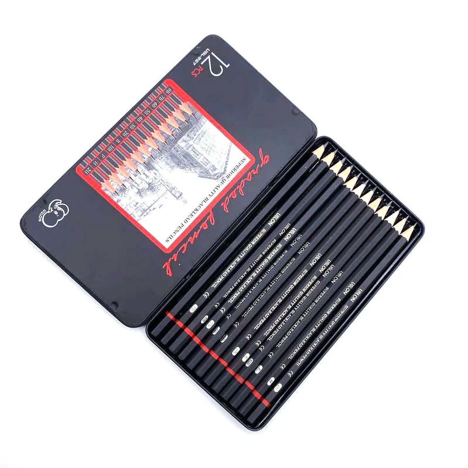 12 Pcs Sketching Drawing Art Tool Kit Graphite Pencils 8B-2H for ...