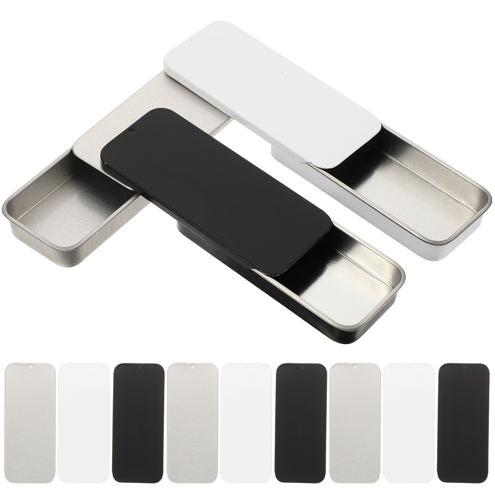 12 Pcs Sliding Lid Tin Tins Storage Mini Iron Box Practical Candy Box ...