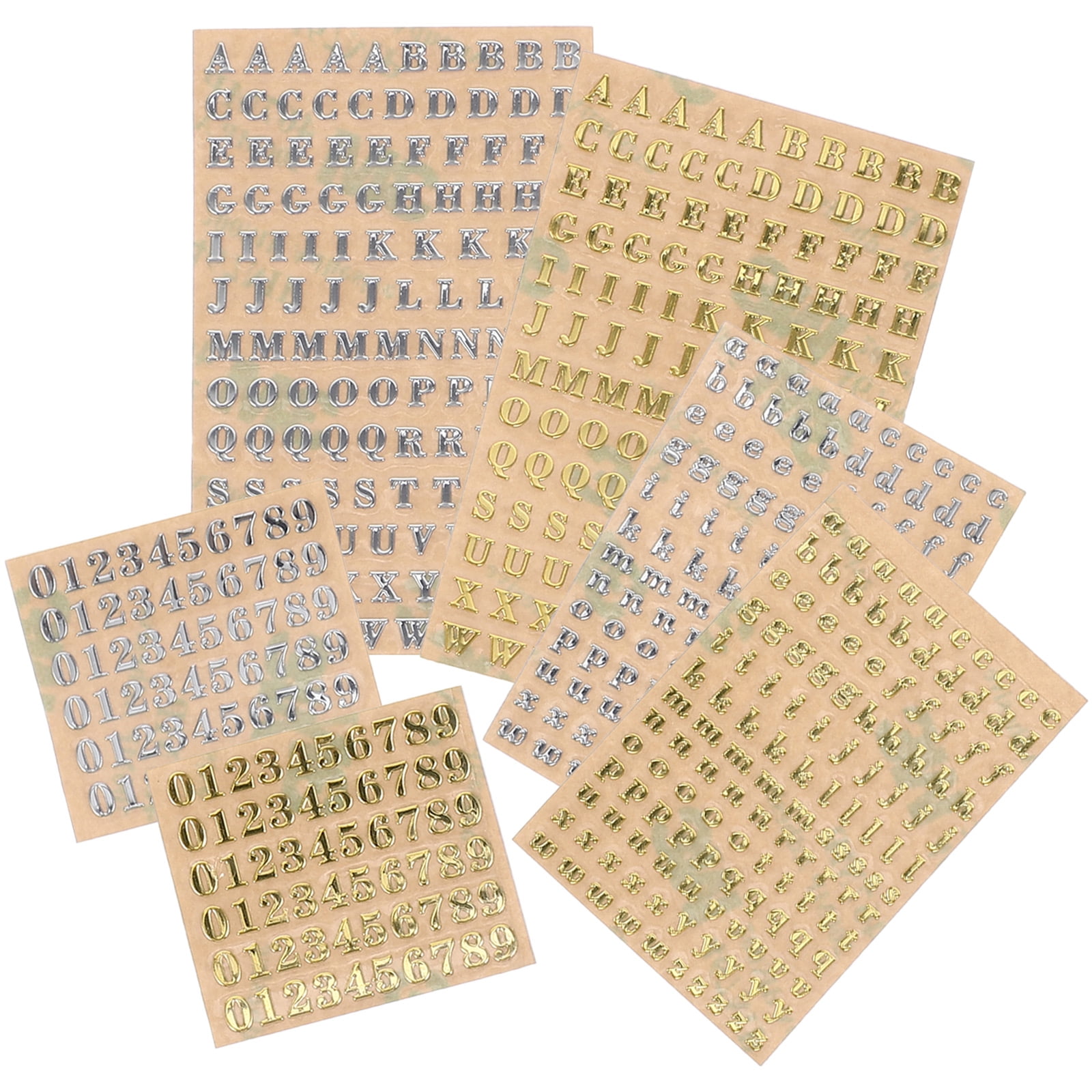 12 Pcs Small Alphabet Stickers Cursive Letter Alphanumeric - Walmart.com