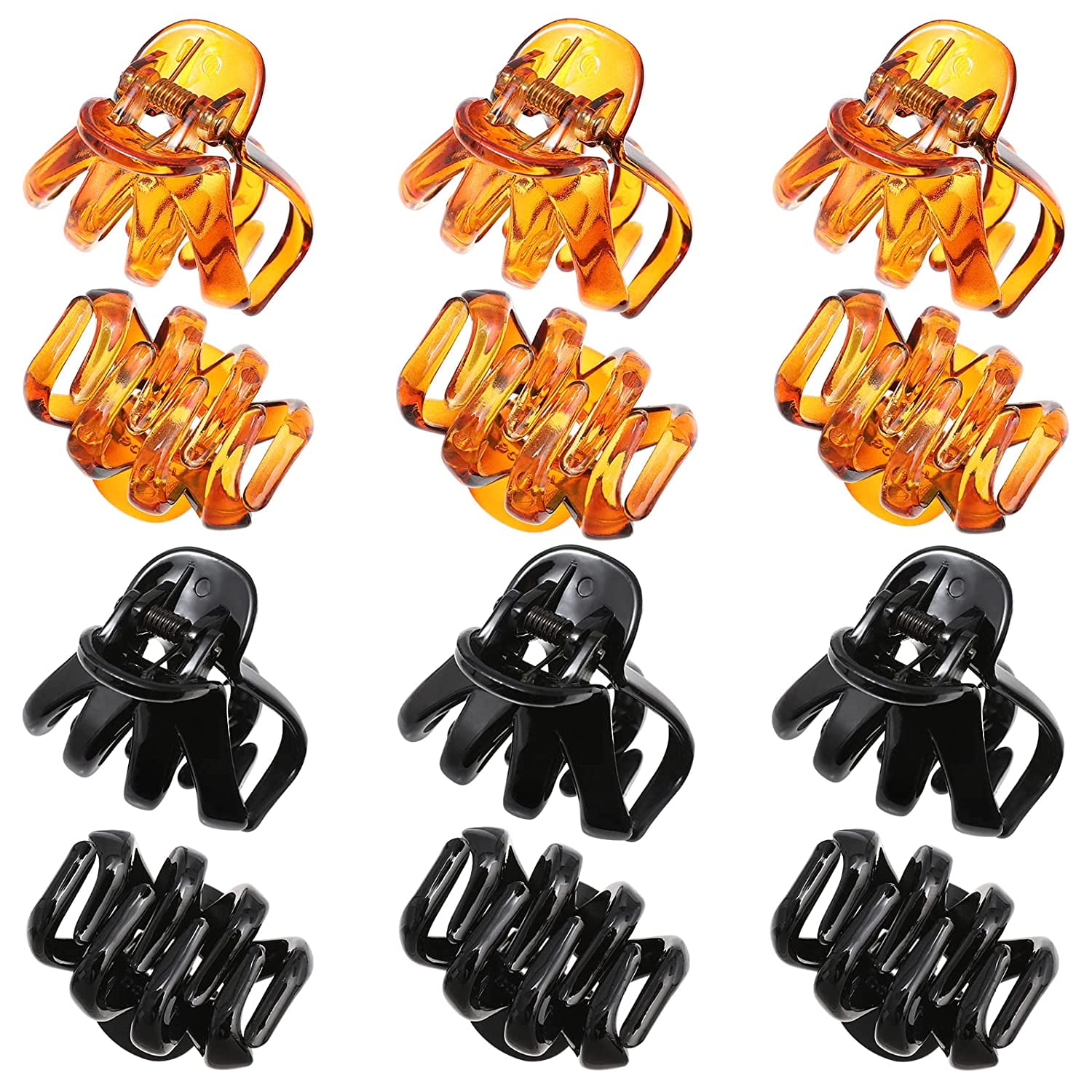 12 Pcs Small Octopus Hair Clips for Women Hair Claw Clips 1.57 Inches ...