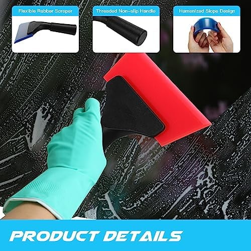12 Pcs Small Squeegee 5 Inch Window Tint Silicone Squeegee Cleaning ...