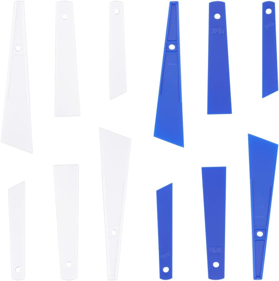 12 Pcs Smear Glue Scraper Plastic Glue Smear Blue and White Glue Tool ...