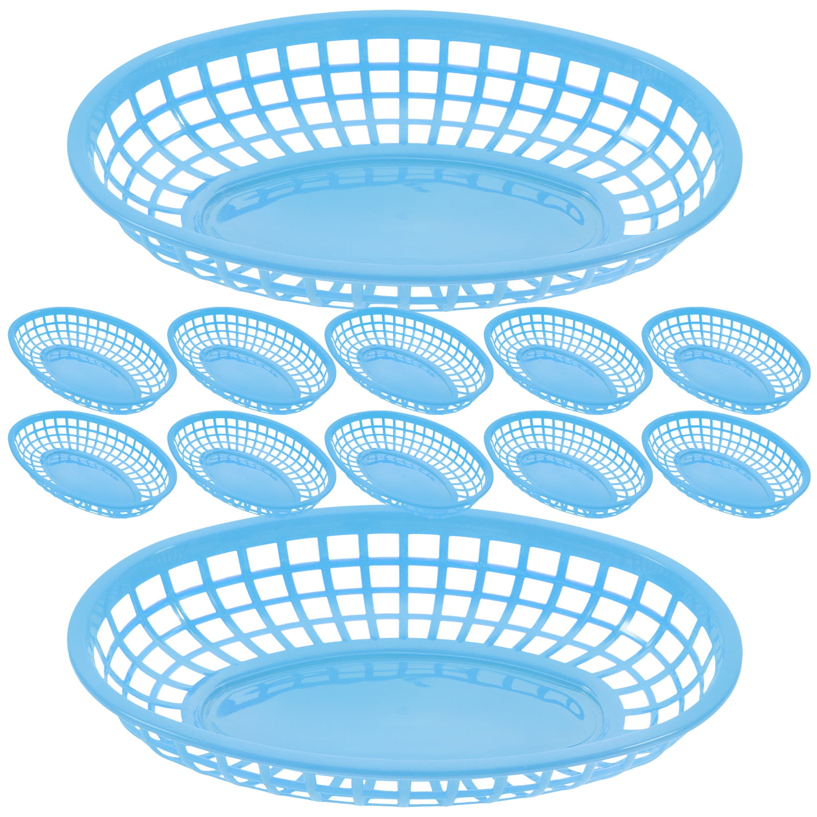 Hytrove Storage Basket Blue PP For Family Picnics Holding Food 12Pcs 9 ...