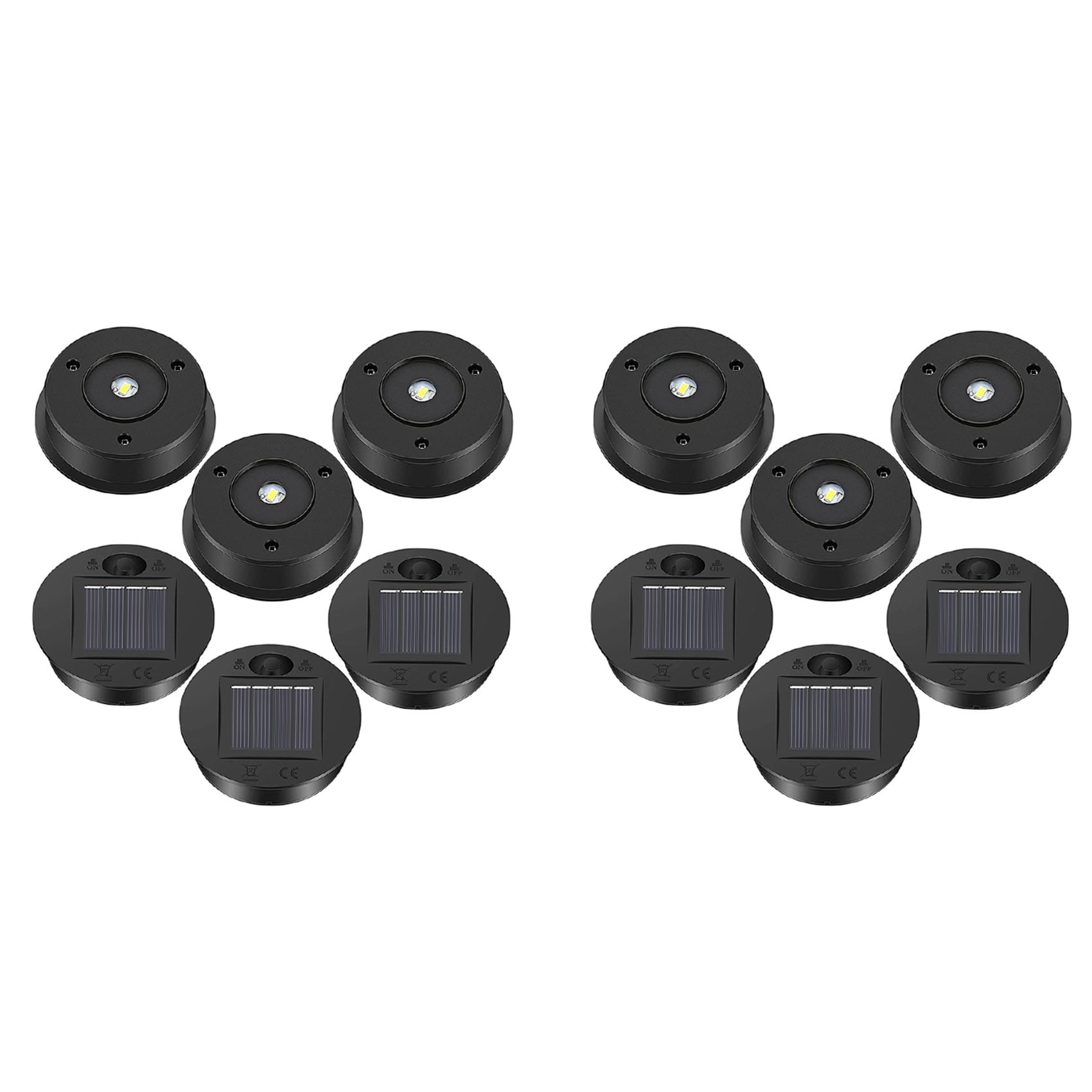 12 Pcs Solar Lights Replacement Top 7 Lumens Solar Lantern Parts LED ...