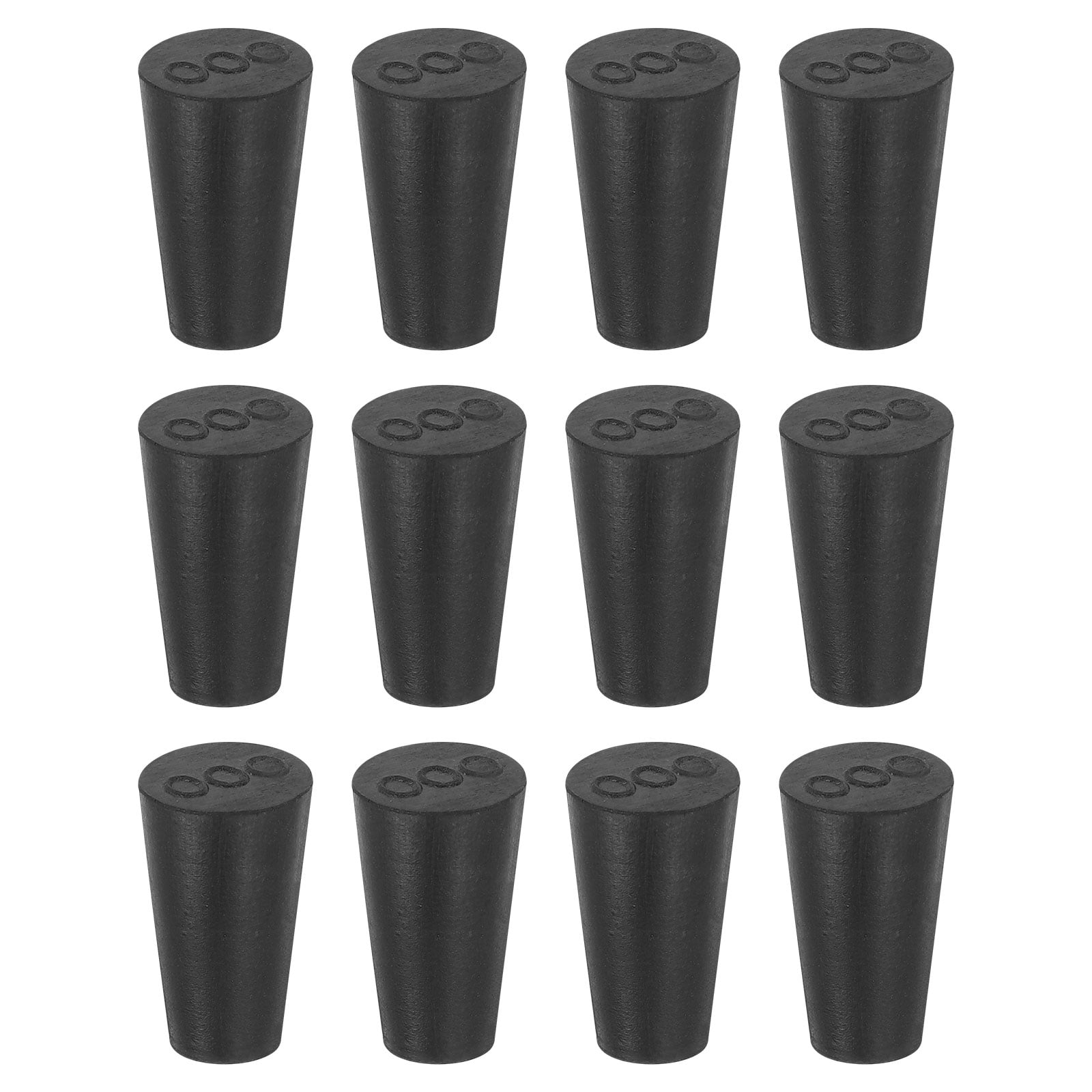 12 Pcs Solid Rubber Stopper, Tapered Lab Seal Tube Stopper Plug for ...