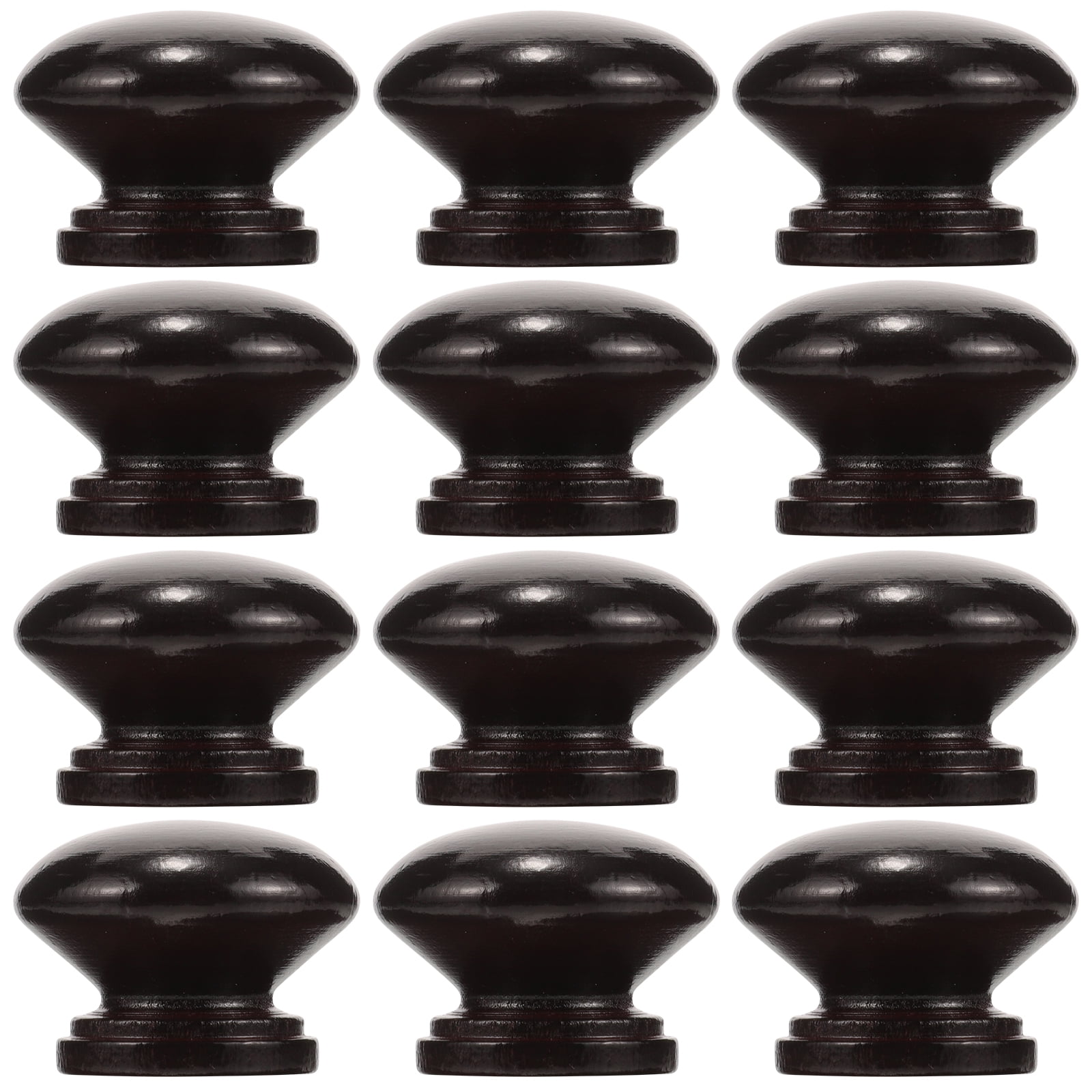 12 Pcs Solid Wood Handle Cabinet Door Knobs Doorknobs Drawer Pulls ...