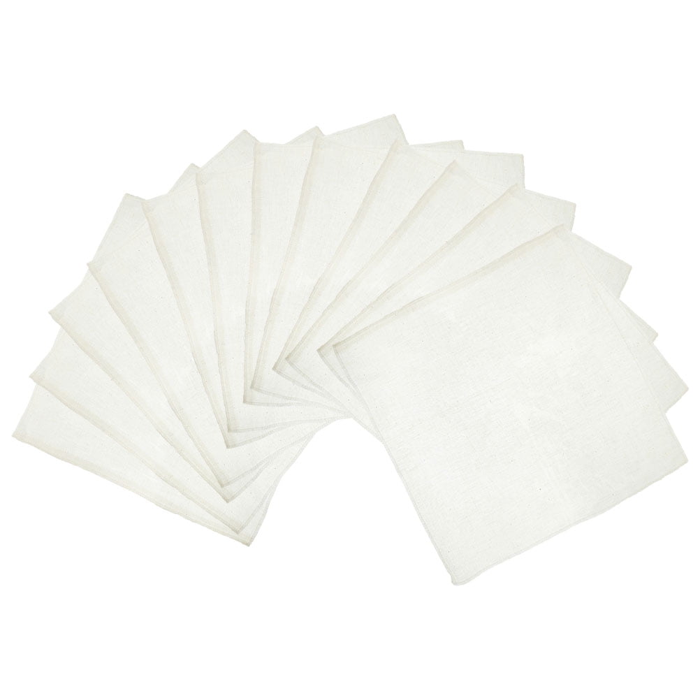 12pcs Unbleached Cotton Fabric Strainer Reusable Cheesecloth for ...