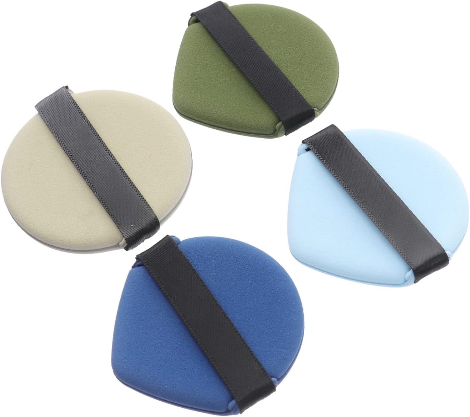 12 Pcs Sponge Flutter Triangle Puffs Body Puff Round Makeup Sponge ...