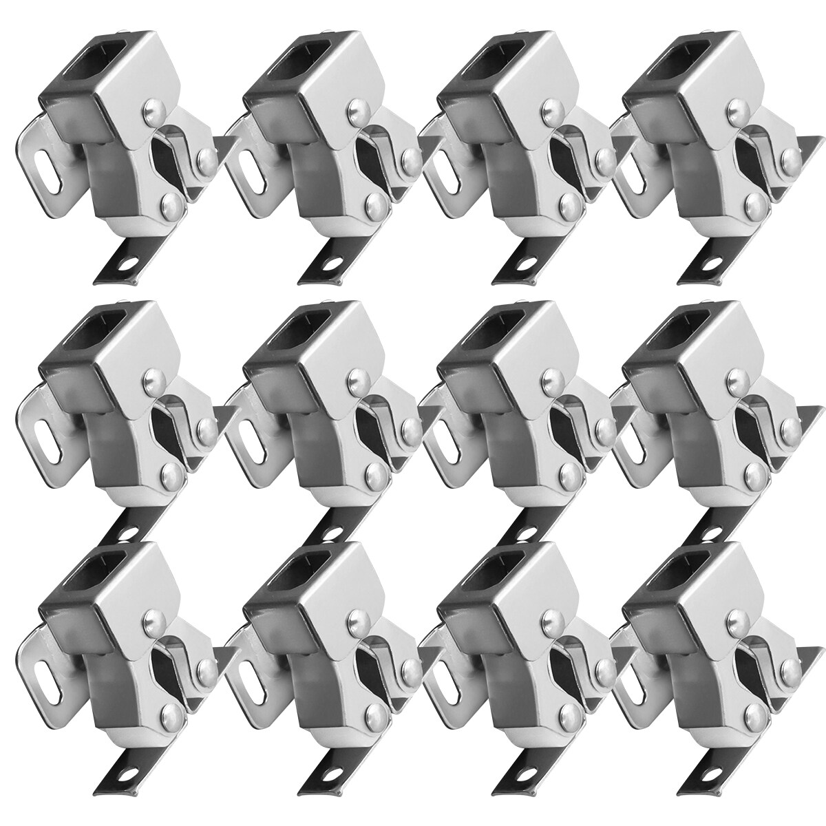 12 Pcs Spring Buckle Kitchen Cabinets Cupboard Door Clip Lock Double ...