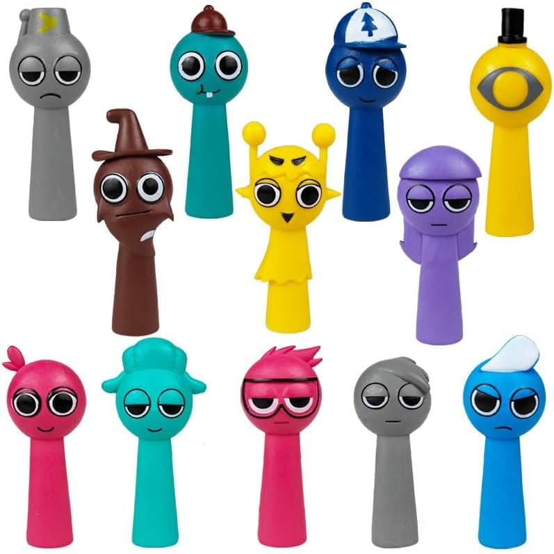 12 Pcs Sprunki Action Figures Figurines Set - Sprunki PVC Mini ...