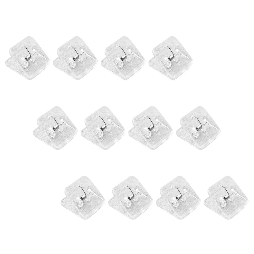 12 Pcs Square Folder Plastic Clip Reusable Paper Clips Sealing Clip ...