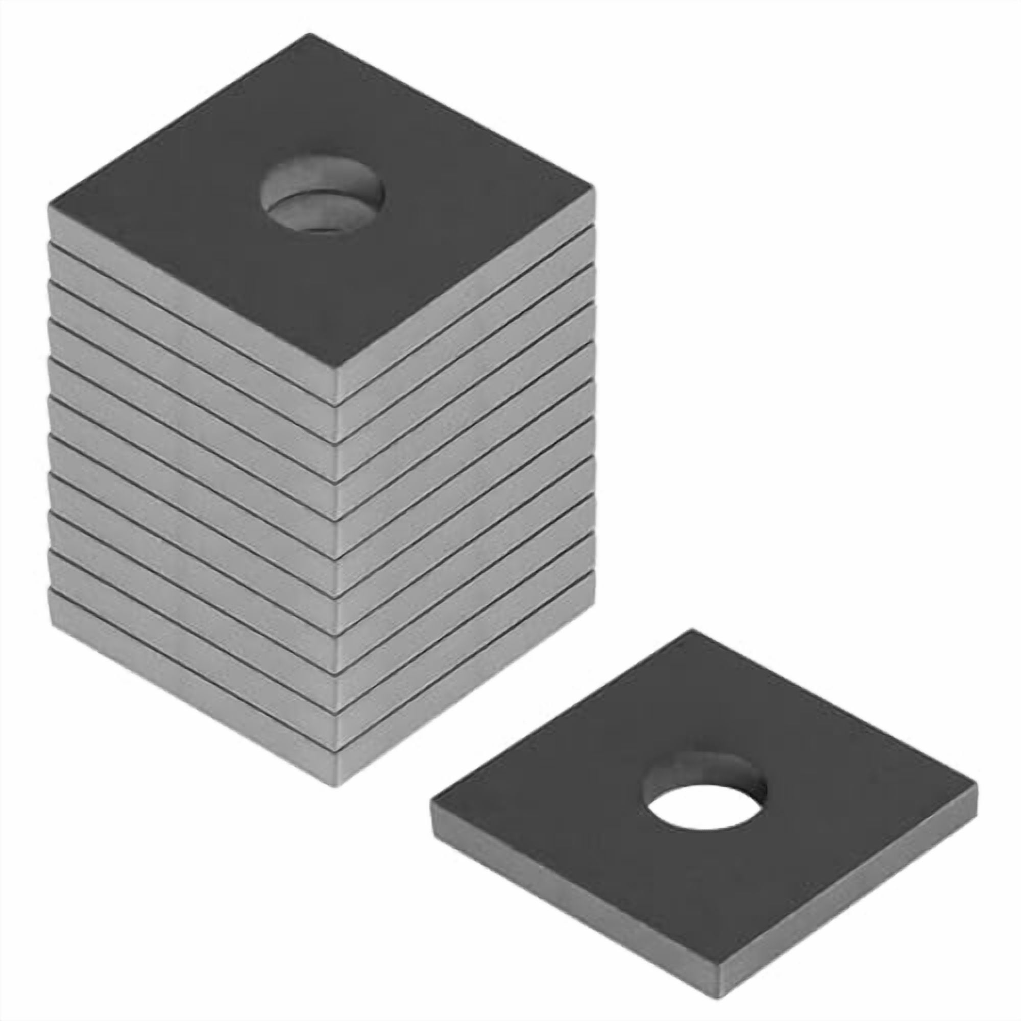 12 Pcs Square Washer Plates, 5/8"(ID) x 2" x 2", Flat Bearing Plate ...