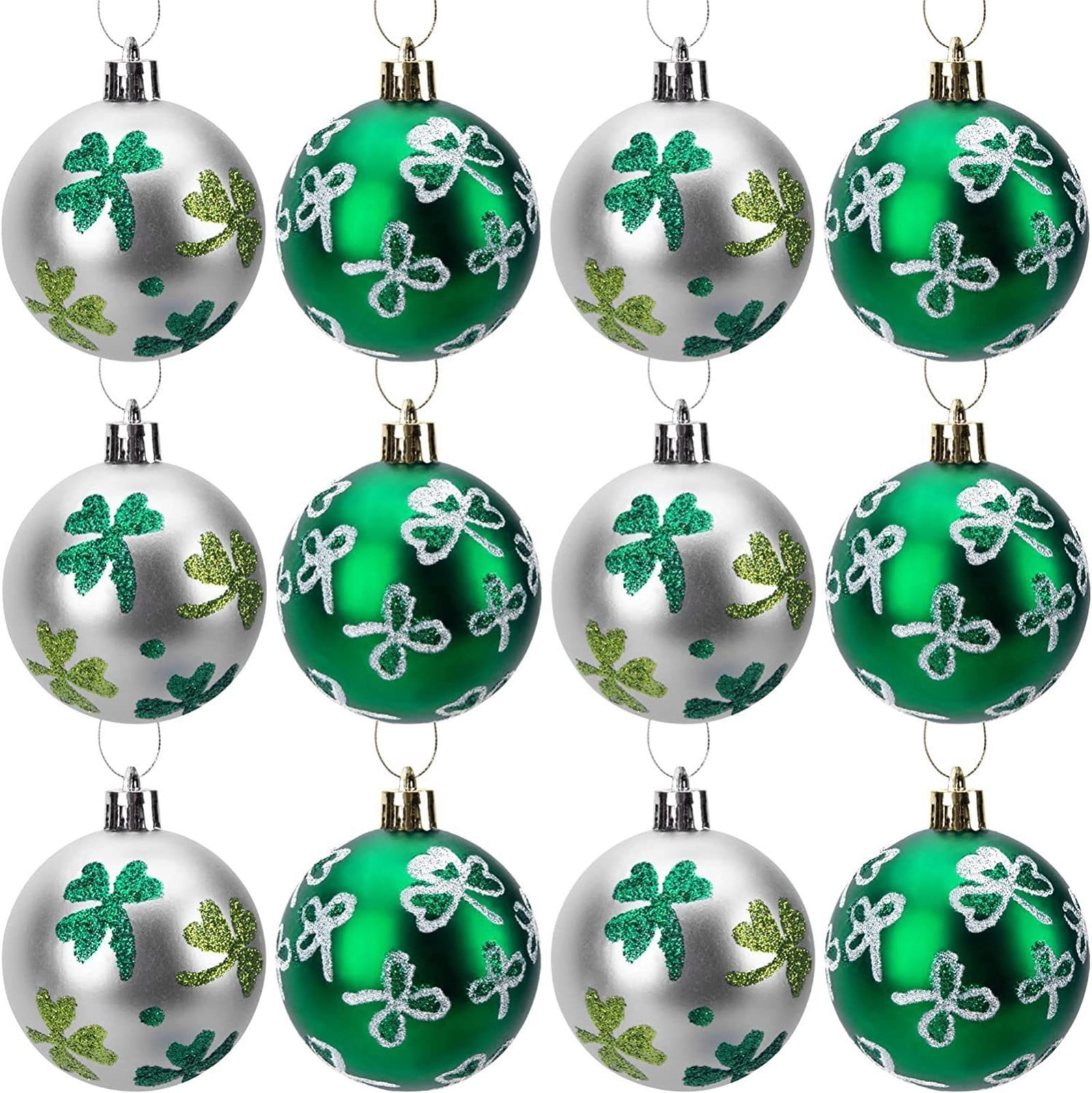 12 Pcs St. Patrick'S Day Ball Ornament St. Patrick'S Day Shamrock ...