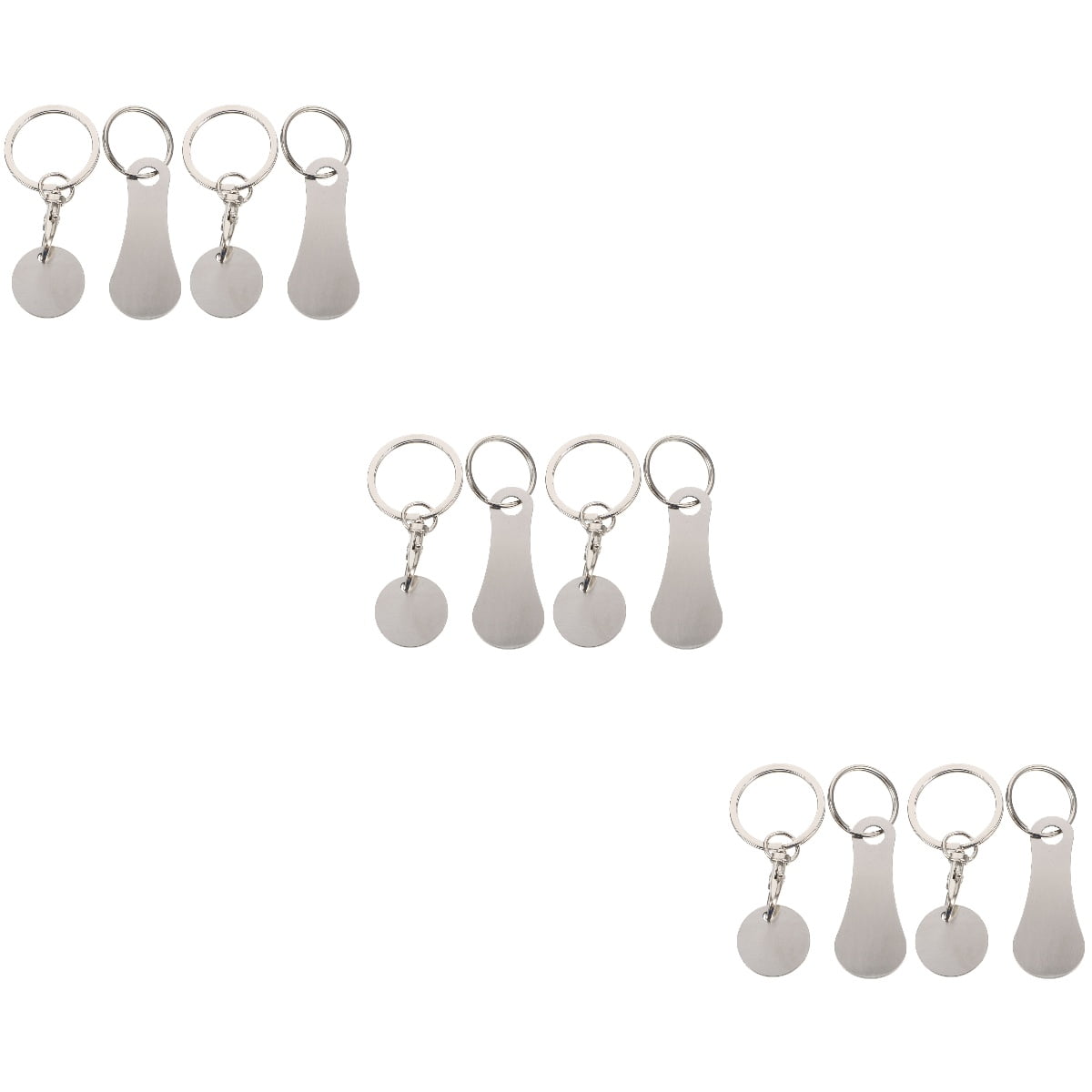 CIMAXIC Silver Trolley Token Keyring, Portable and , Easy to Pull Out ...