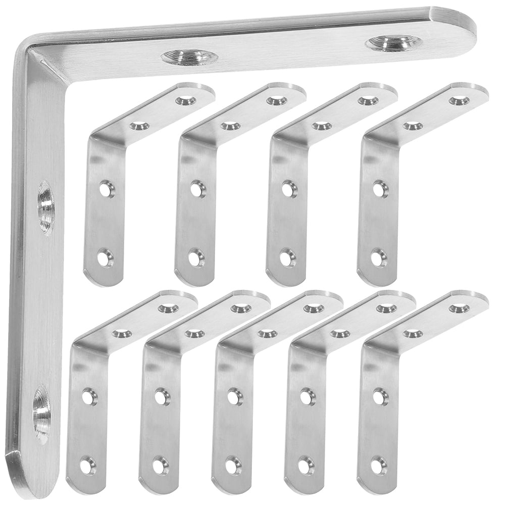 12 Pcs Stainless Steel Corner Code Small Stand Metal Bracket Corner ...