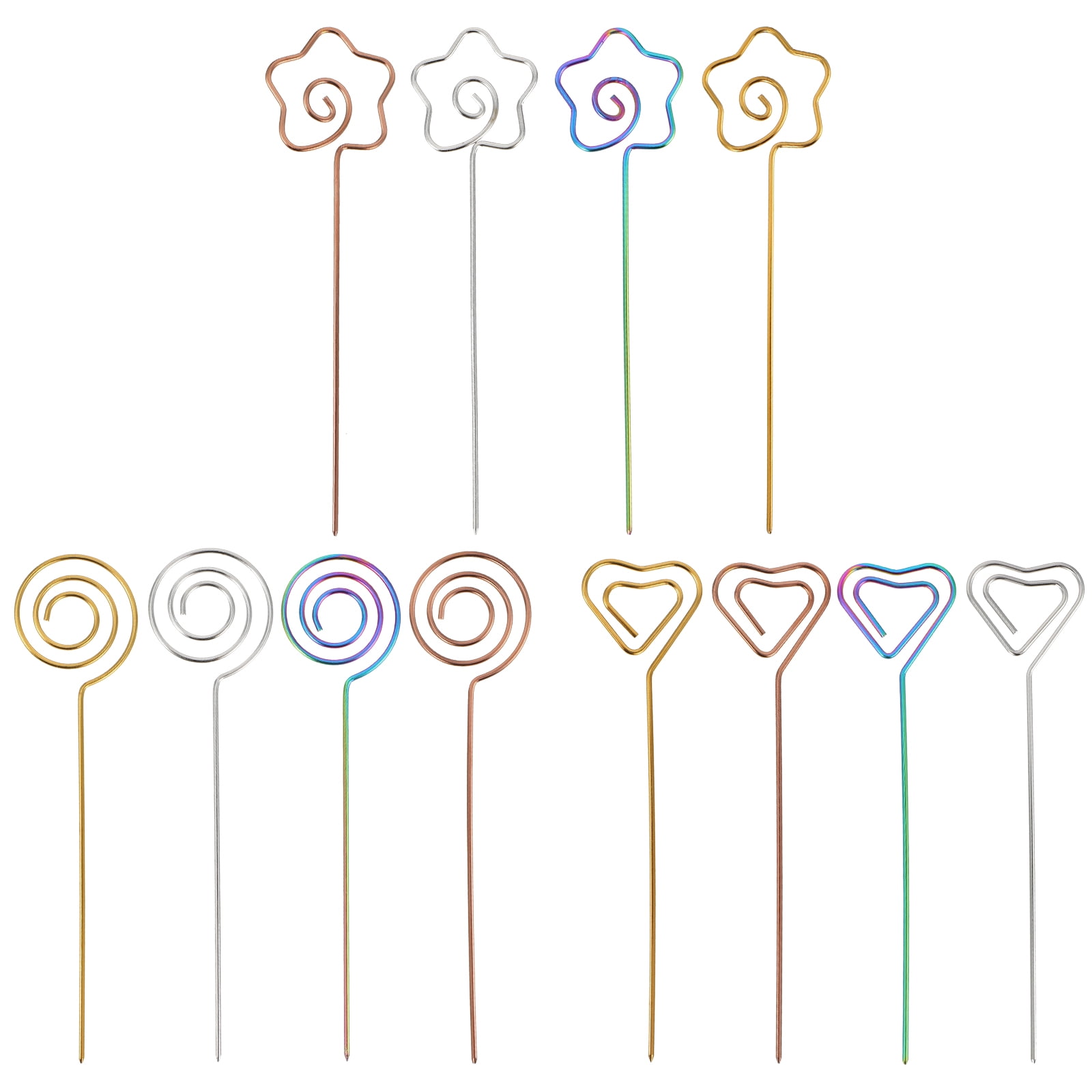 12 Pcs Stainless Steel Fruits Picks Cocktail Drink Picks Bar Stirring ...