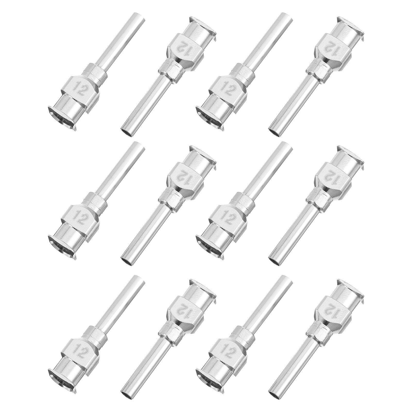12 Pcs Stainless Steel Needle Luer Lock Precision Dispensing The ...