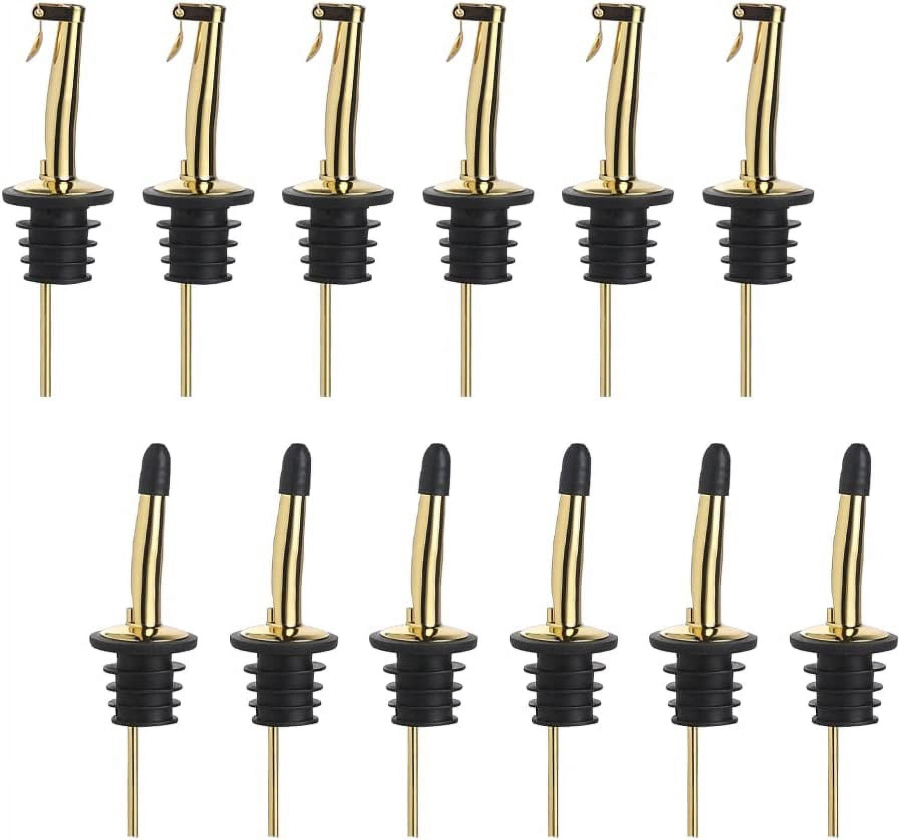 12 Pcs Stainless Steel Oil Spout Liquor Pourers Bottle Spout Speed ...
