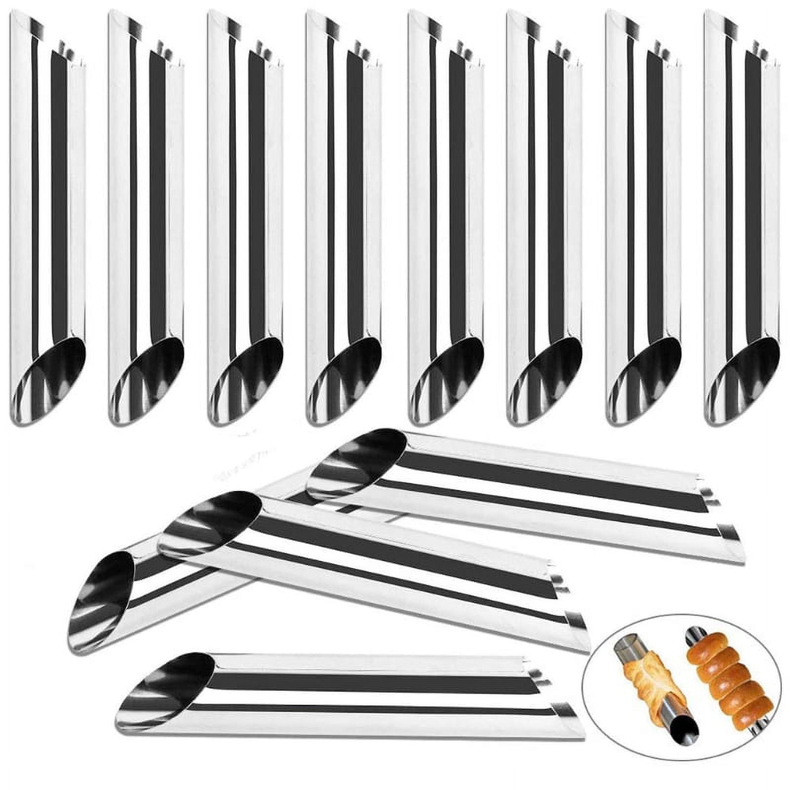 12 Pcs Stainless Steel Pancake Tube Cannoli Tubes Christmas Anniversary ...