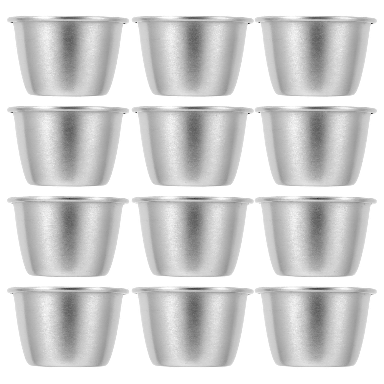 CIMAXIC 12 Pcs Small Dipping Bowls Stainless Steel Sauce Cups For ...
