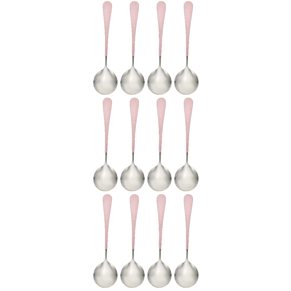 12 Pcs Stainless Steel Spoon Delicate Soup Spoons Kitchen Utensils ...