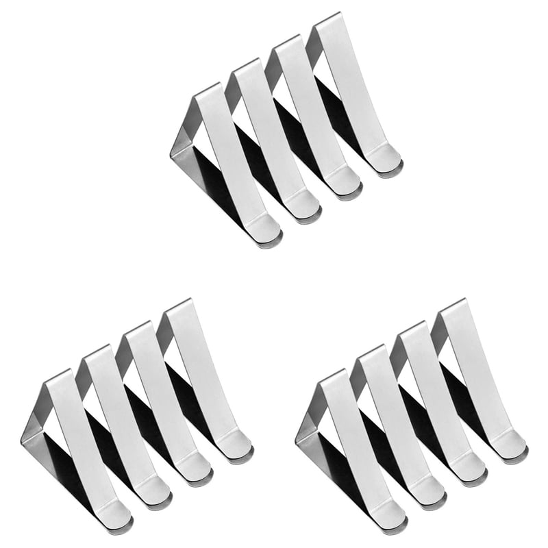 12 Pcs Stainless Steel Tablecloth Clip,Non-Slip Adjustable Table Cover ...