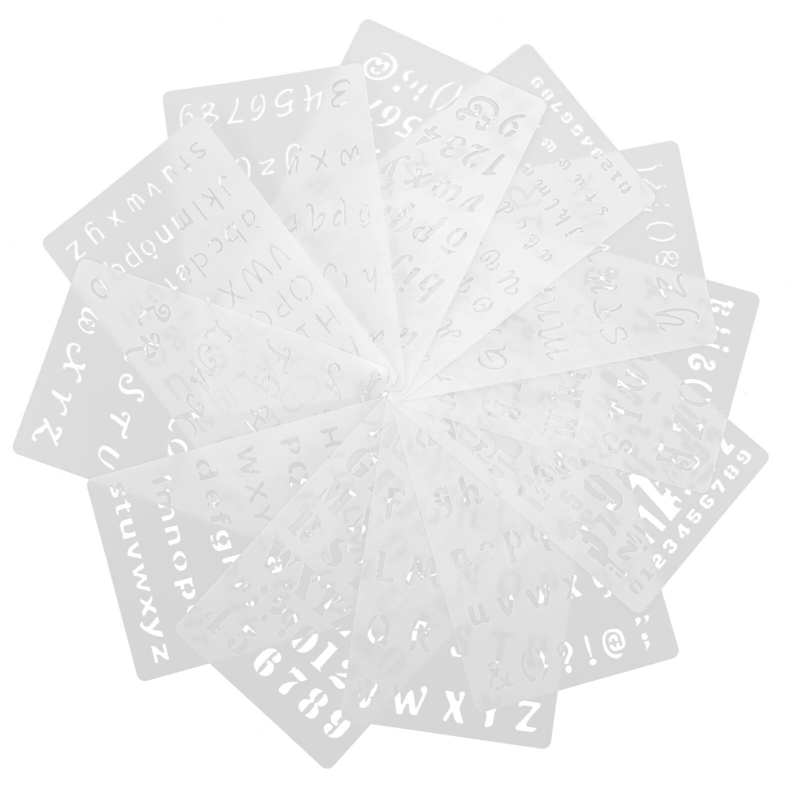 12 Pcs Stencils for Painting on Wood Drawing Templates English Letter ...