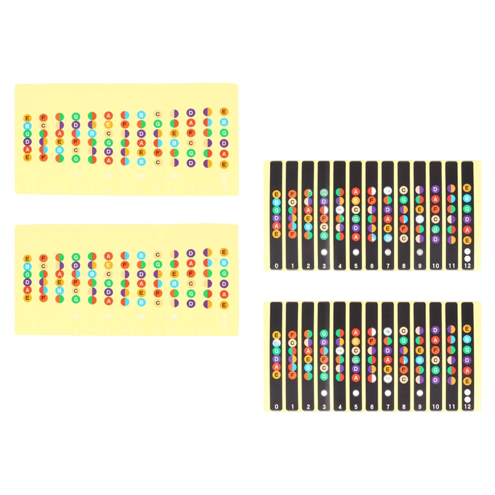 12 Pcs Stickers Accessories for Guitar Fretboard Chart Fingerboard ...